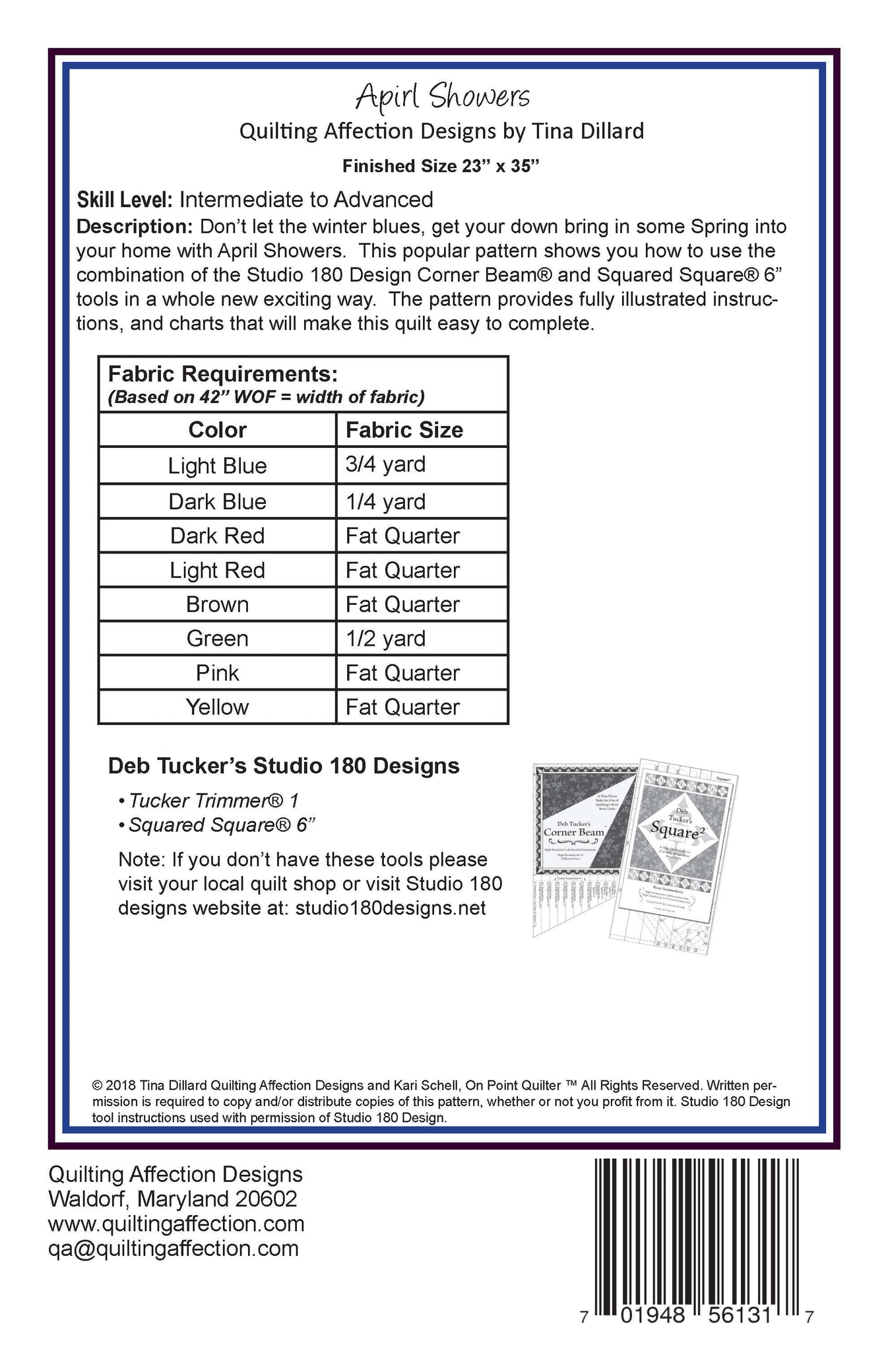 April Showers – Quilting Affection Designs