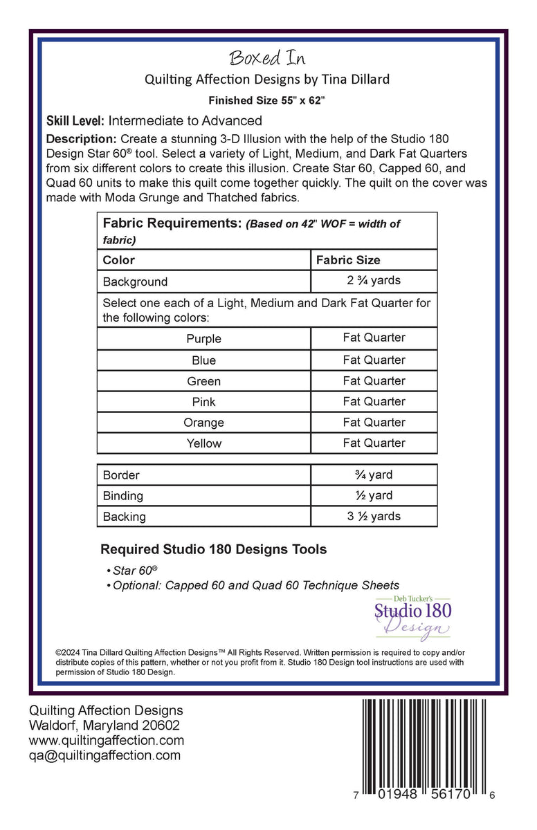 Boxed In – Quilting Affection Designs
